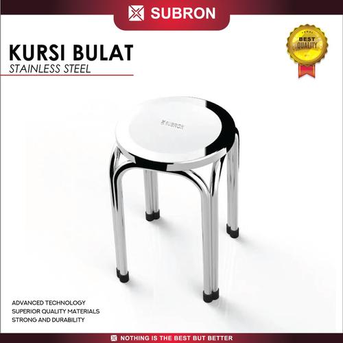 Jual Subron Bangku 47 cm Kursi Baso Bulat Stainless Tinggi Round Chair - Kota Depok - Multi ...