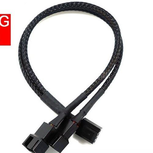 Jual PWM Fanhub FAN PIN Splitter 2 Sleeve 4PIN 4 Kabel Kipas to Hub 1 ...