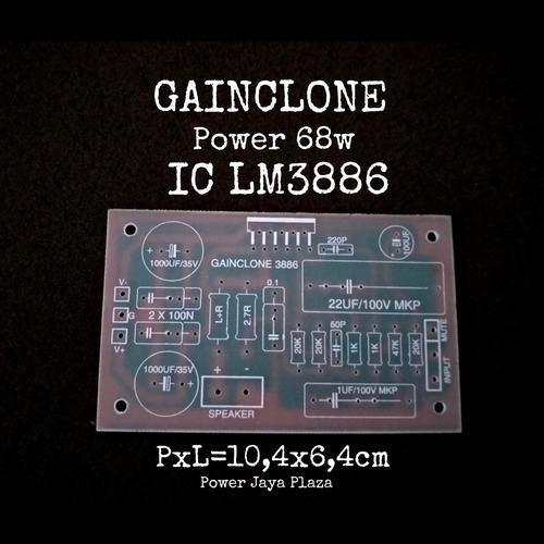 Jual Pcb Gainclone power 68w IC LM3886 LM 3886 bahan fibre glass - Kota Bandung - Power ...