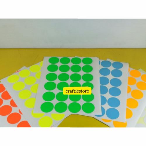 Jual label sticker warna bulat penanda barang / sticker berwarna bulat ...