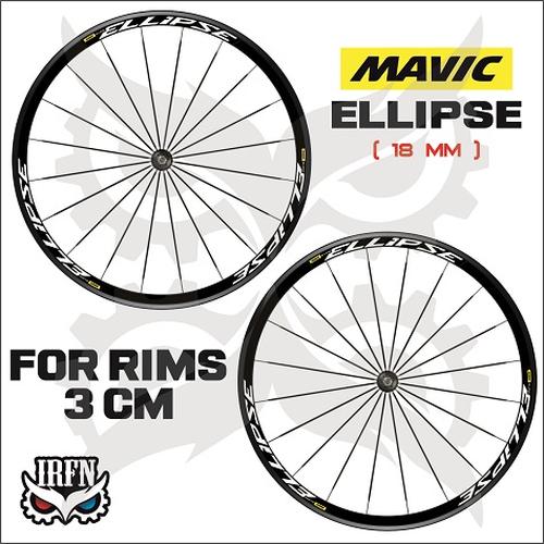 Jual Stiker Decal Rims Mavic Ellipse lebar 18 Mm - Putih, glossy - Kab ...