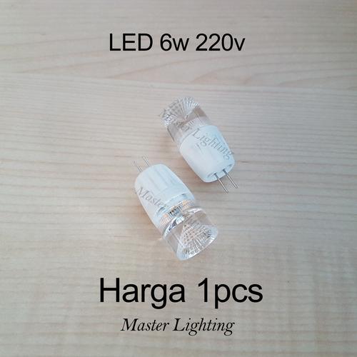 Jual Lampu Halogen Kacang Diamond led 6w kaki G4 220V white / warm ...
