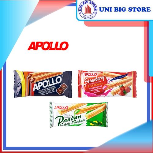 Jual Apollo Stick Wafers Chocolate - Strawberry - Pandan 11 gr ...