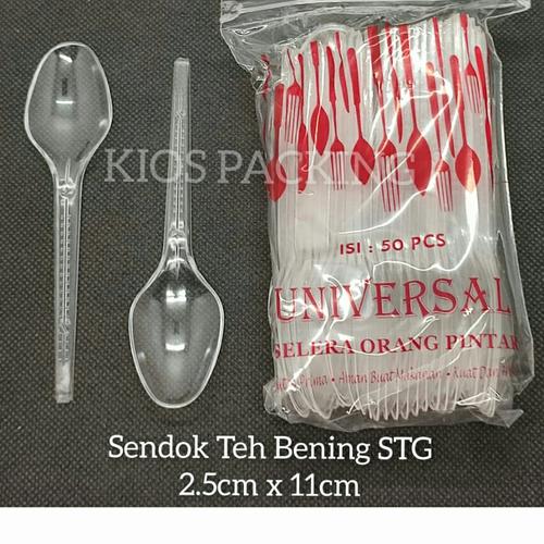 Jual Sendok Teh Jelly Puding EsKrim Plastik STG Bening 11cm @50pcs ...
