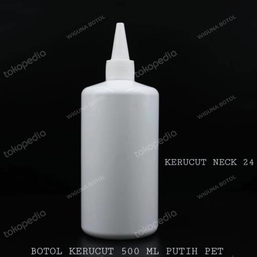 Jual Botol Krucut 500 ML Putih PET / Botol PET 500ml Putih Tutup Krucut ...