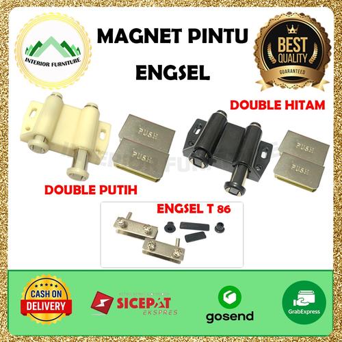 Jual Engsel Kaca Jepit Push DOUBLE Pintu Lemari Kaca Magnit Magnet ...