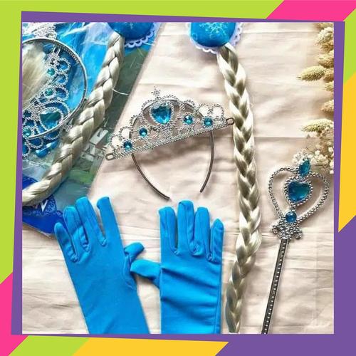 Jual Rambut Frozen elsa anna 3in1 & 4in1 (bando mahkota +rambut+tongkat ...