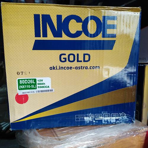 Jual aki mobil Incoe gold type 80D26L / NX110-5L 12 v - 68 ah khusus ...