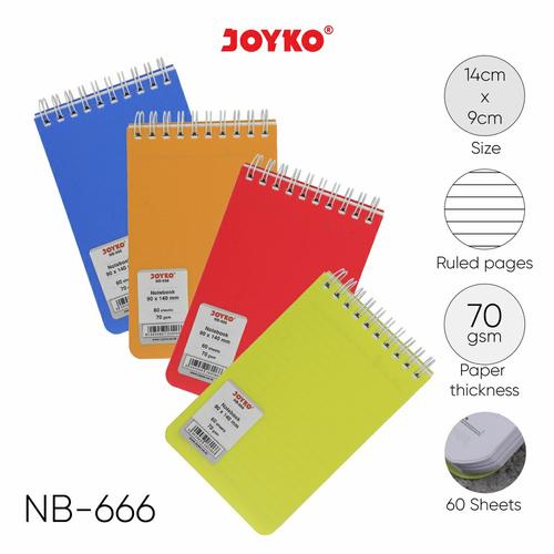 Jual JOYKO NB 666 NOTEBOOK NOTES KECIL MEMO RING SPIRAL - Hijau ...