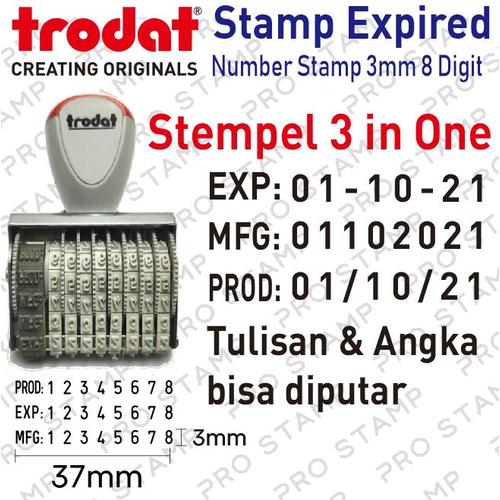 Jual Stempel Angka Kode Produksi / Expired 3mm 8Digit 3 in One - 3mm 8 ...
