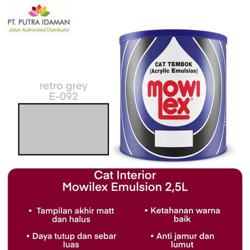 Jual Cat Tembok Interior Mowilex Emulsion 2,5 Liter E-092 Retro Grey - Jakarta Utara - PUTRA ...