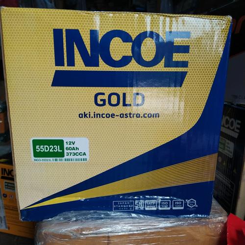 Jual aki mobil incoe gold type 55D23L 12 volt 60 Amper khusus gosend ...