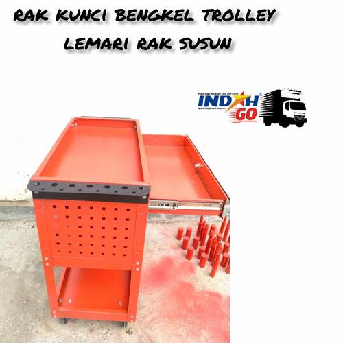 Jual meja rak kunci bengkel trolley lemari rak susun - Merah - Kab ...