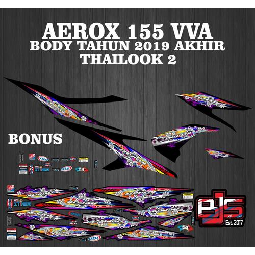 Jual decal stiker variasi striping yamaha aerox 155 VVA motif thailook ...