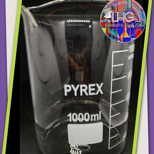 Jual Gelas Kimia Beaker Glass Pyrex 1000 ml Tahan Panas Hingga 200 oC - Kota Bekasi - Laboratory ...