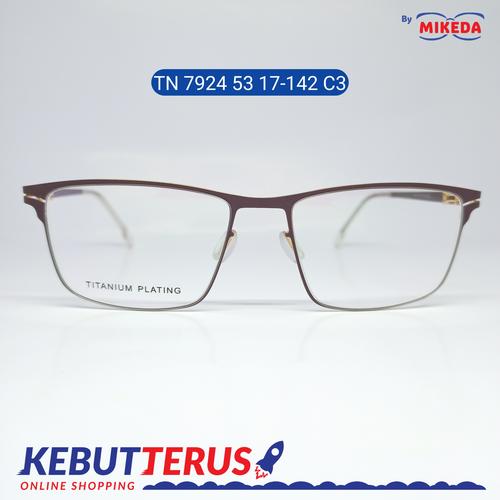 Promo Mikeda-FRAME KACAMATA TN 7924 53 17-142 C3 + LENSA(MINUS/CYLINDER ...