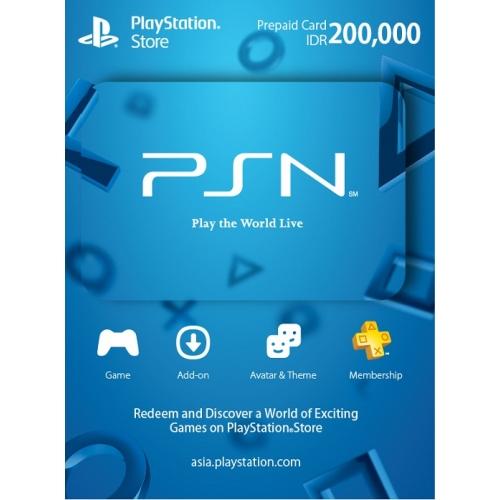 Jual PSN Card PlayStation IDR 200.000 200,000 200K Network Indonesia ...