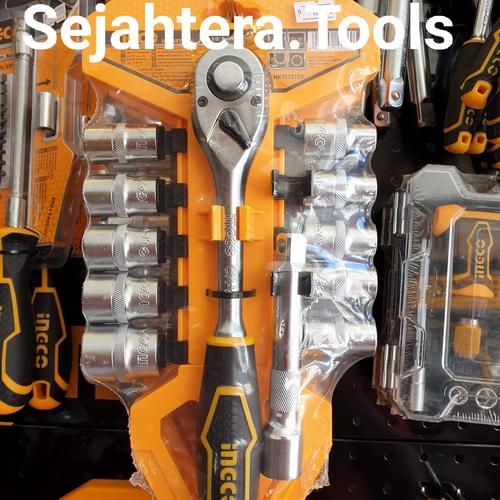 Jual HKTS12122 INGCO KUNCI SOK SOKET 1/2" SET 12PCS SOCKET - Kota ...