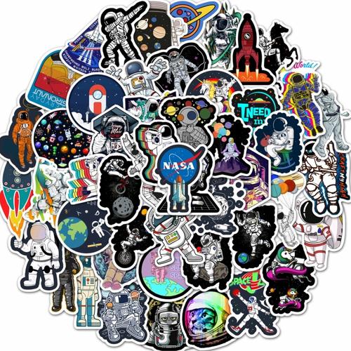 Jual 50 Pcs Sticker Astronot Alien Ufo Roket Luar Angkasa Stiker Anti ...