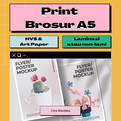 Jual Cetak Brosur Promosi Print Flyer | Leaflet Full Color A5 - Hvs 80 gr, 1 Sisi - Jakarta ...