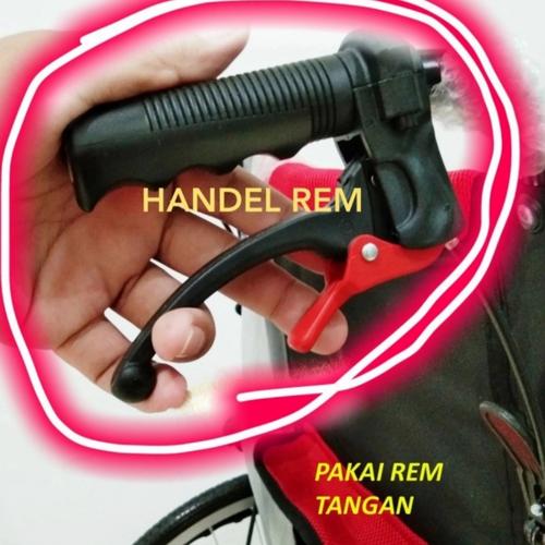 Jual Rem Tangan + Handle pengunci Kursi Roda Travel Sparepart Asli ...