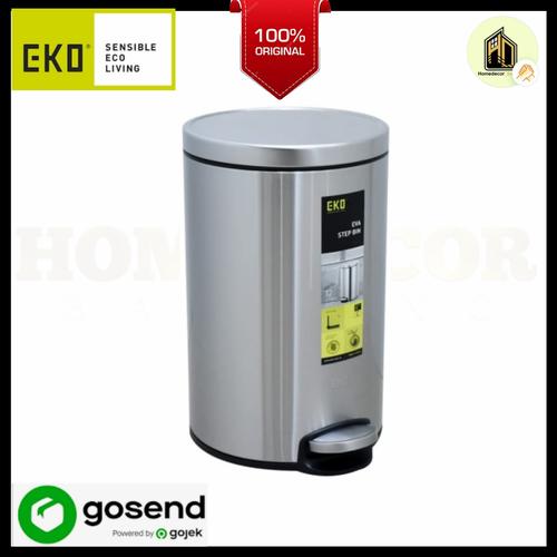 Jual Eko 12 Ltr Tempat Sampah Stainless - Silver - pedal bin eko - Kota ...