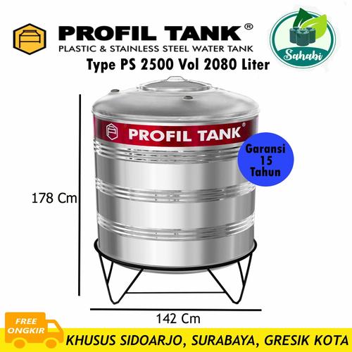 Jual Tandon Air/Tangki Air/TorenAir Stainless PROFIL TANK PS 2500 L ...