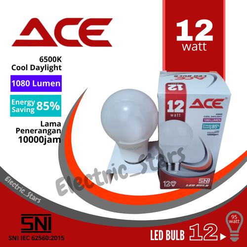 Jual Lampu LED 12W Bulb merk ACE - Putih - Kota Pekanbaru - Electric ...