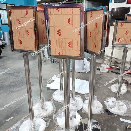 Jual Standing display stainless A3/ standing pouch /Display - Kab ...