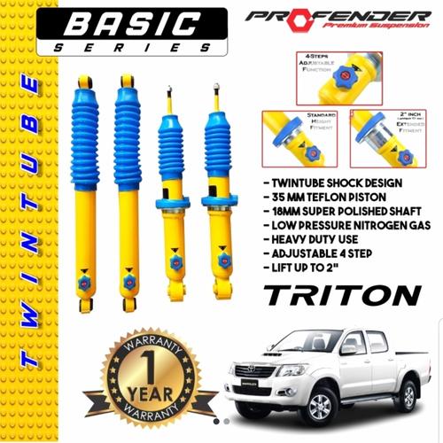 Jual PROFENDER Shockbecker TWINTUBE Basic Series MITSUBISHI Triton 2006~13 - SET(FRONT&REAR ...