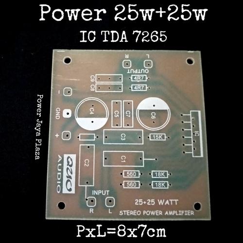 Jual Pcb power stereo 2x25w IC TDA7265 TDA 7265 bahan fibre glass ...