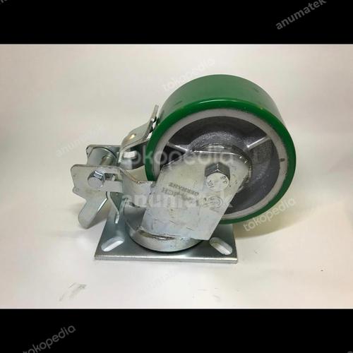 Jual Roda P.U Super Heavy Duty 8 Inch Rem Hidup ( 2Rem 2 Hidup) Kap. 4 ...