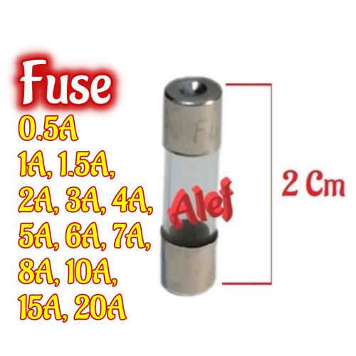 Jual Fuse 0.5A 1A 1.5A 2A 3A 4A 5A 6A 7A 8A 15A 20A sekring Kaca kecil 1pcs - 0.5A - Kota ...