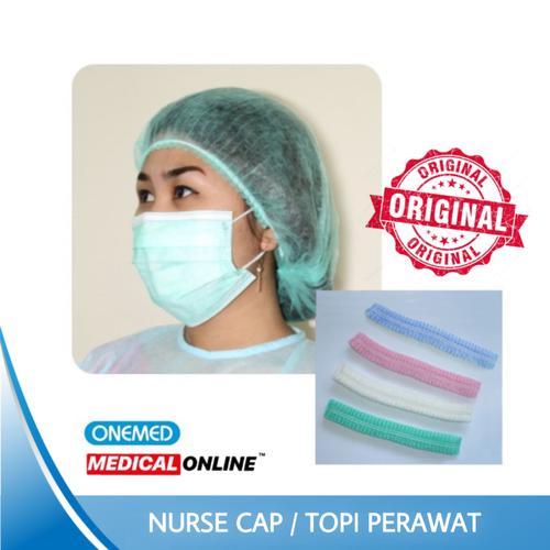 Jual NURSE CAP ONEMED TOPI SUSTER PENUTUP KEPALA HAIR CAP HAIR NET ...