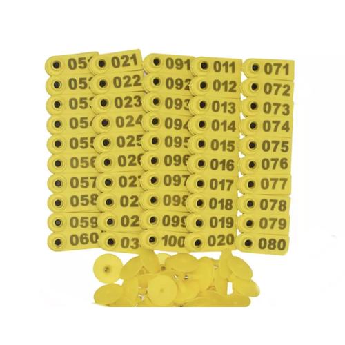 Jual Yellow 100 Pcs Tag Kambing Domba Sapi Hewan Ternak Ear Tags Sheep ...