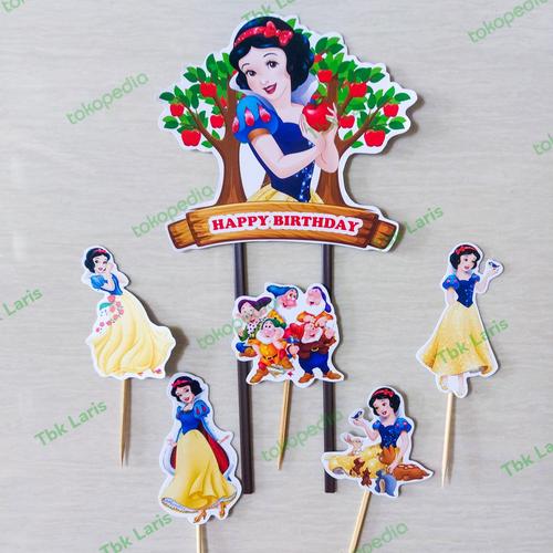 Jual TOPPER SNOW WHITE / CAKE TOPPER SNOW WHITE / TOPPER KUE SNOW WHITE ...
