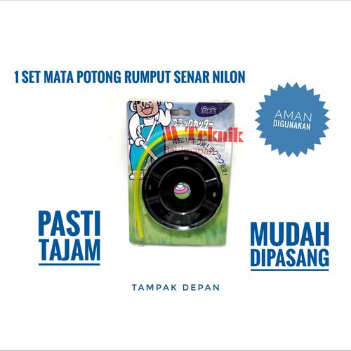 Jual Mata potong rumput senar nylon 1 set trimmer head piringan pisau ...