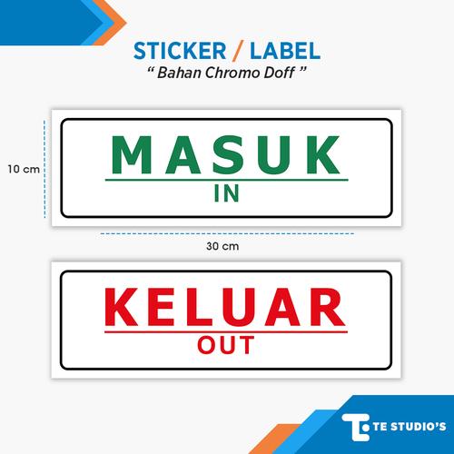 Jual Stiker Keluar Masuk Rambu Tanda Sign In Out Label Sticker K3 ...