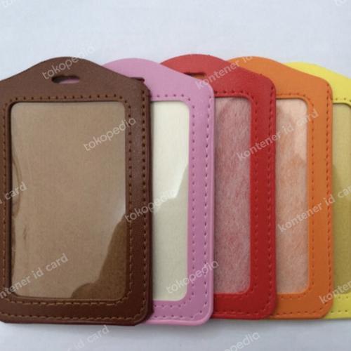 Jual Id Card Holder Kulit/Name Tag Holder Tempat Id/Casing Id Card ...