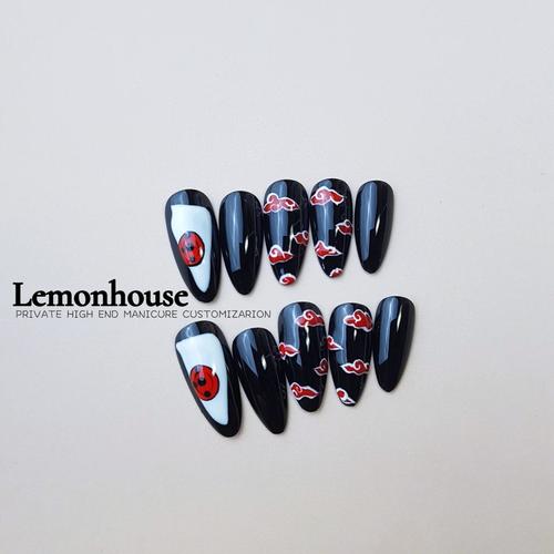 Jual Lemonhouse nails akatsuki itachi uchiha fakenails - SIZE CUSTOM ...