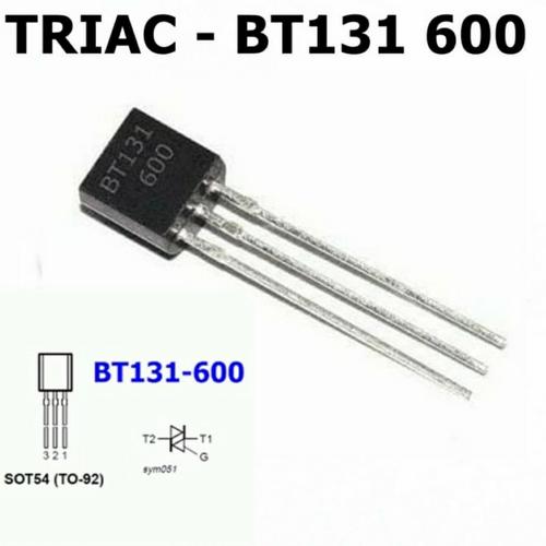 Jual TRIAC Transistor BT131 Mosfet BT 131 600 600v 600E TO-92 SOT54 ...