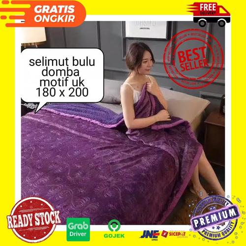 Jual Selimut dewasa tebal lembut motif bunga UK 180 x 200 - Biru, 180 x230 - Jakarta Pusat ...
