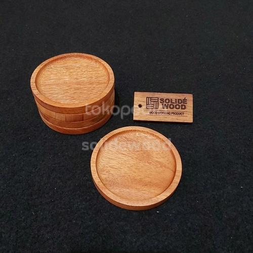 Jual Tatakan gelas kayu bulat Ø 8cm wood coaster - Kota Bandung ...