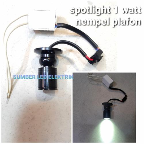 Jual lampu spotlight 1watt 1w downlight led nempel plafon 1 watt spot ...