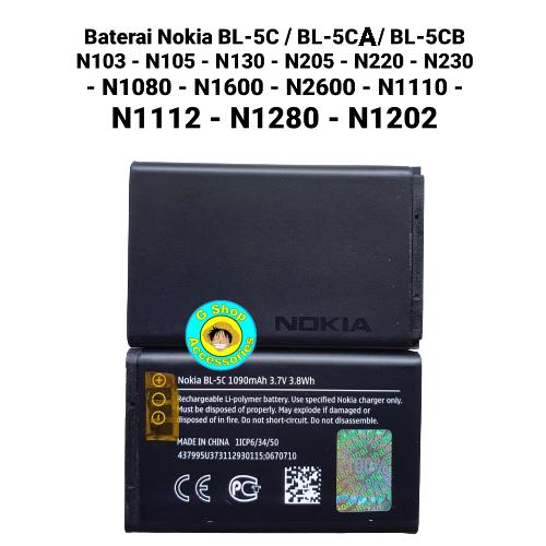 Jual Baterai Batre Original Nokia BL5C BL-5C BL 5C BL-5CB Nokia 105 ...