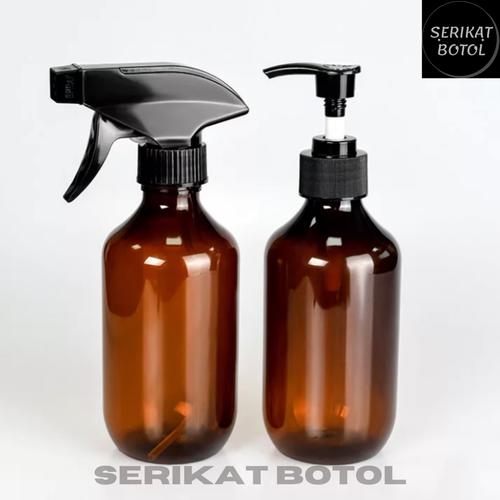 Jual BOTOL KACA PUMP AMBER SPRAY KISPRAY 300ML AMBER SPRAY KACA ...