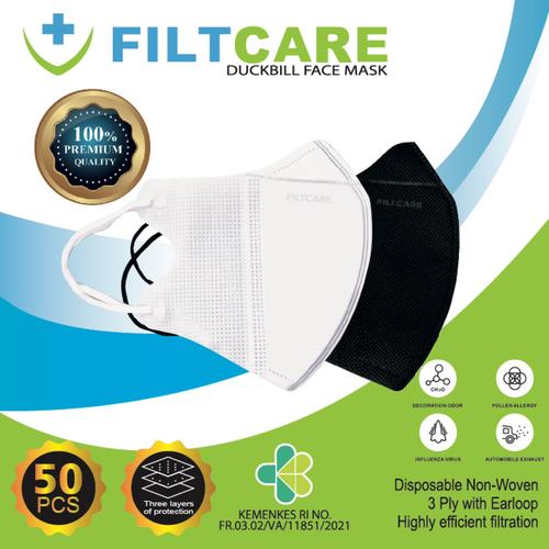 Jual FILTCARE MASKER DUCKBILL GARIS 3PLY ISI 50PCS/BOX PREMIUM QUALITY ...