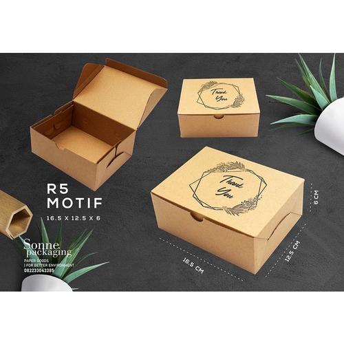 Jual Kardus kue R5 Motif Uk.16 × 12.5 × 6.5 cm/kotak kue/roti/snack box ...
