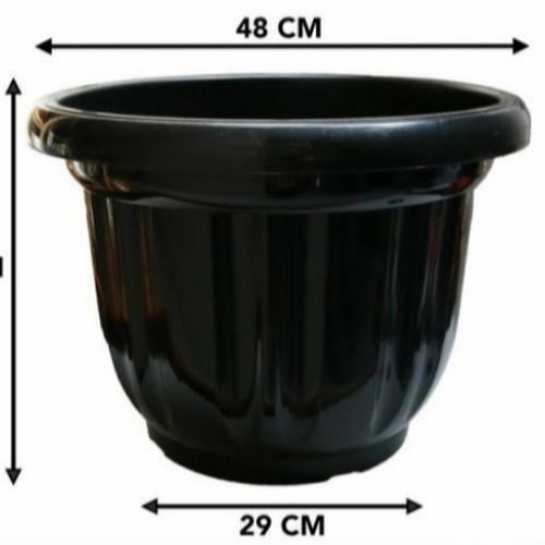 Promo jual pot plastik hitam bulat ukuran 50 cm - Jakarta Utara ...