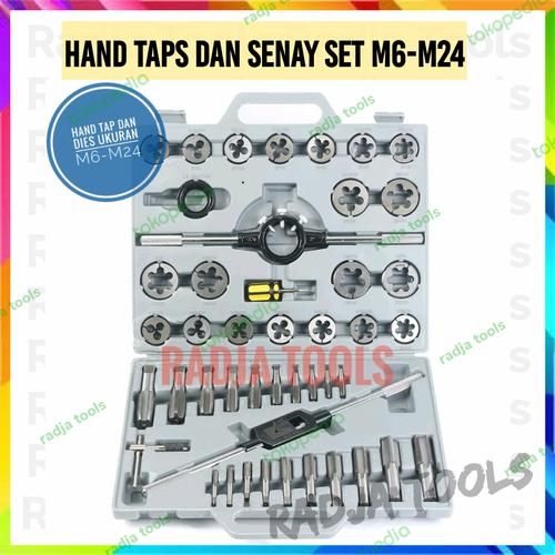 Jual HAND TAP DAN SENAI M6-M24 | TAP DAN DIES SET UKURAN M6-M24 ...
